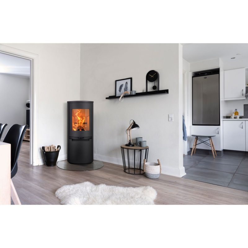 HETA SCAN-LINE 900 Sidoglas Stål - Kaminbutiken